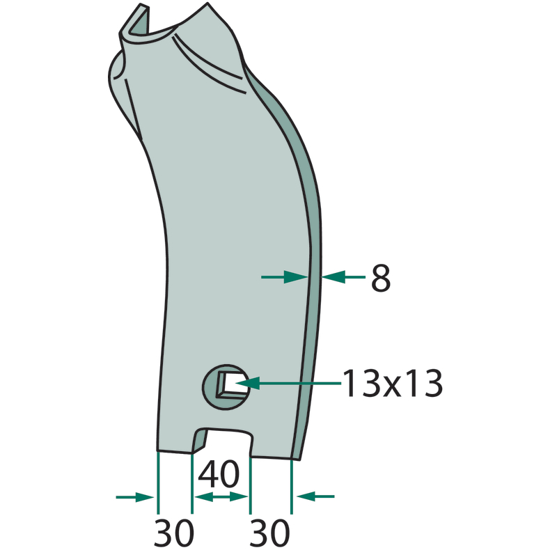 Leitblech mitte Vergleichsnummer: 3374395 passend für Lemken Smaragd